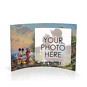 Disney Mickey Mouse and Minnie Mouse Photo Upload Personalized Curved Acrylic Print by Thomas Kinkade Studios Sweetheart Cove