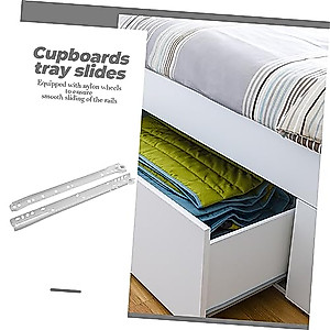 STOBOK 2 Sets Drawer Slides Furniture Sliders Furniture Slides Metal Keyboard Closet Bearing Rails Furniture Rails Rack Mute Bearing Slider Cupboards Tray Slides Bearing Tray Slide Iron