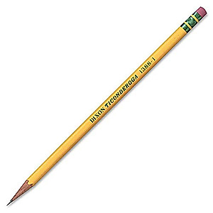 Ticonderoga Yellow Pencil, No.1 Extra Soft Lead, Dozen DIX13881