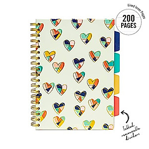 Pukka Pad, Carpe Diem 5-Project Double Spiral Bound Notebook 3-Pack with Repositionable Dividers - 200 Pages of 80GSM Paper with Perforated Edges – Floral Love, B5 10 X 7in