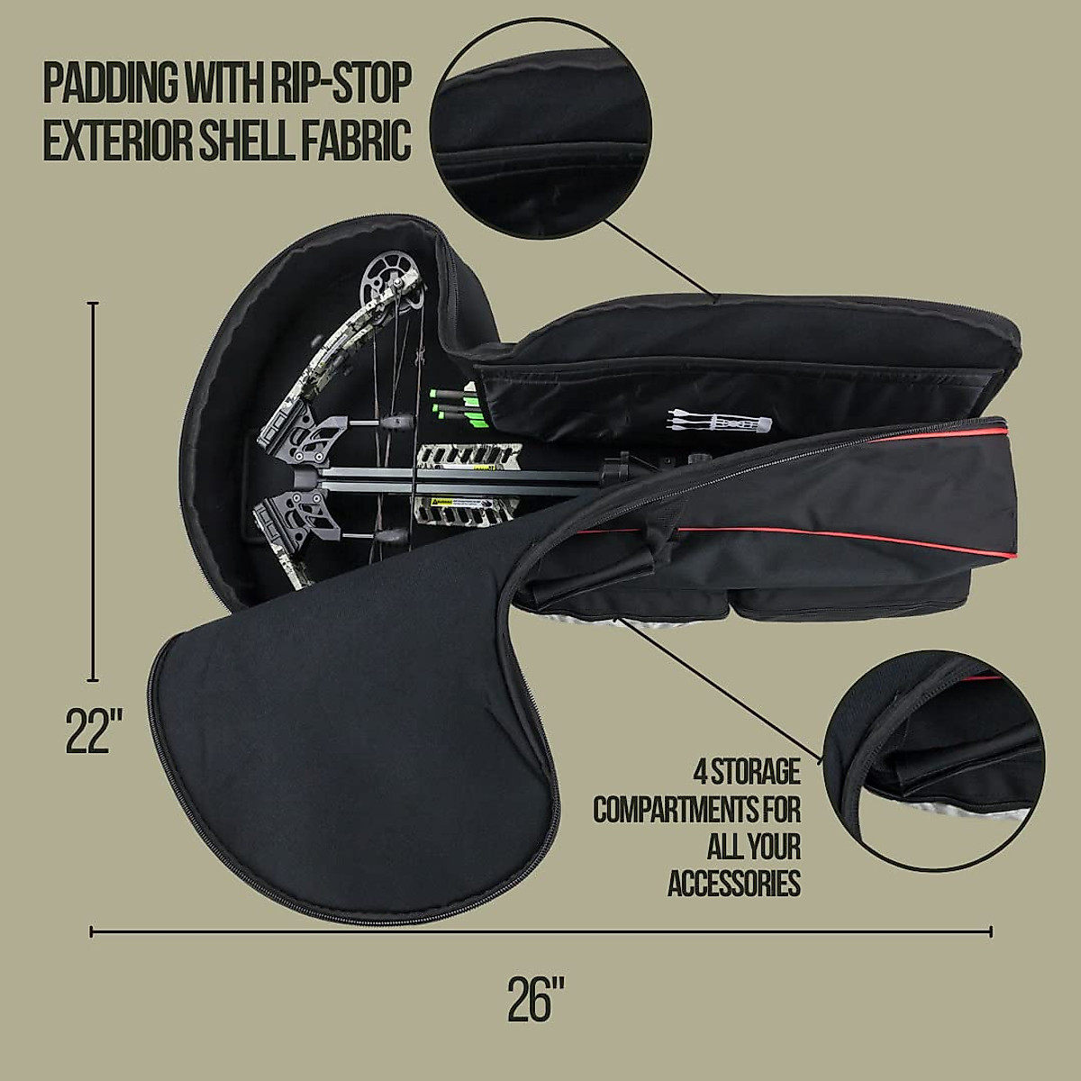 Killer Instinct Boss 405 FPS Crossbow Package with Backpack Case and Broadheads Bundle (3 Items)