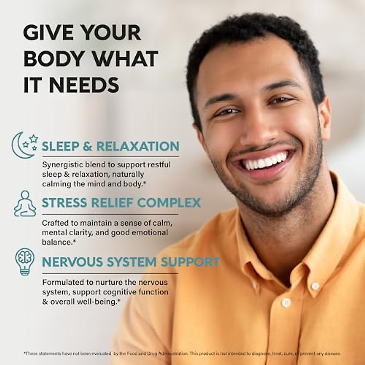 GABA L-Theanine 900 mg - Made in USA - Magnesium | Vitamin B6 - Calm, Sleep, Relaxation & Mood Support - 750 mg Gamma AminoButyric Acid, 150 mg L-Theanine - Non-Habit Forming, Vegan - 120 Capsules