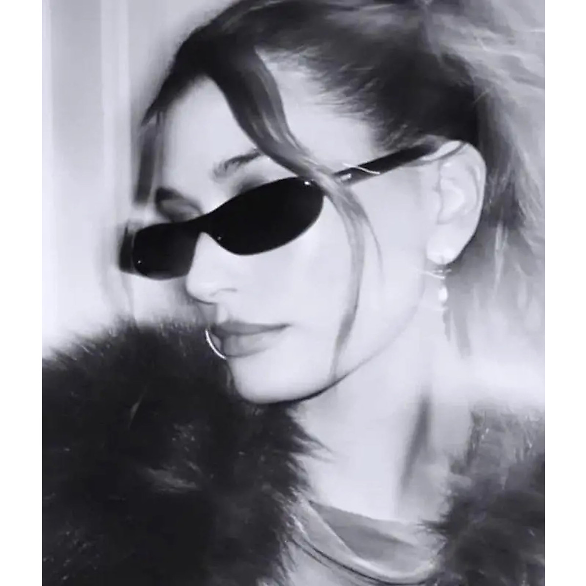 EYLRIM Trend Narrow Cat Eye Sunglasses for Women Fashion Small Oval Sun Glasses Black Shades(2 Pack (A3 Black/Grey + Black/Brown))