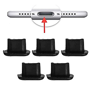 5 x Rubber Dust Plug Protector Plug Charging Dock Port for iPhone 12 iPhone 12 Pro Max iPhone SE 2020 iPhone 11 iPhone 11 Pro Max iPhone XR iPhone Xs Max iPhone 8 8 Plus