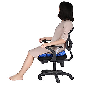 Yosoo Health Gear Inflatable Chair Pad, 25 Holes Inflatable Seat Cushion Air Filled Chair Cushion Anti Bedsore Decubitus Chair Pad Mat with Inflatable Pump for Wheel Chair and Daily Use