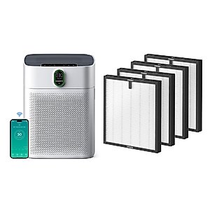 MORENTO Smart Air Purifier HY4866-WF Bundle with Original Version Replacement Filter 4 Pack