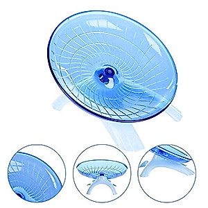 zswell1 Pack Exercise Wheel Jogging Running Silent Spinner Hamster Flying Saucer for Syrian Hamsters Rat Gerbils Mice Chinchilla Guinea Pig Squirrel and Other Small Animal (Blue)