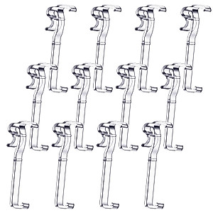 2.5 Inch Valance Clips Window Blind Clips Clear Plastic Valance Retainer Clips Hidden Valance Clips for Horizontal Blind Valance (12 Pieces)