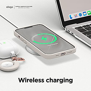 elago Compatible with iPhone 13 Case, Liquid Silicone Case, Full Body Screen Camera Protective Cover, Shockproof, Slim Phone Case, Anti-Scratch Soft Microfiber Lining, 6.1 inch (Stone)