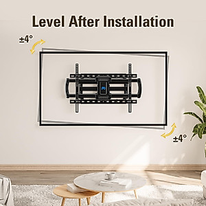 Mounting Dream TV Wall Mounts TV Bracket for Most 42-84 Inch TVs, UL Listed Premium TV Mount Full Motion with Articulating Arms, Max VESA 600x400mm and 100LBS, Fits 16", 18", 24" Studs, MD2296-24K
