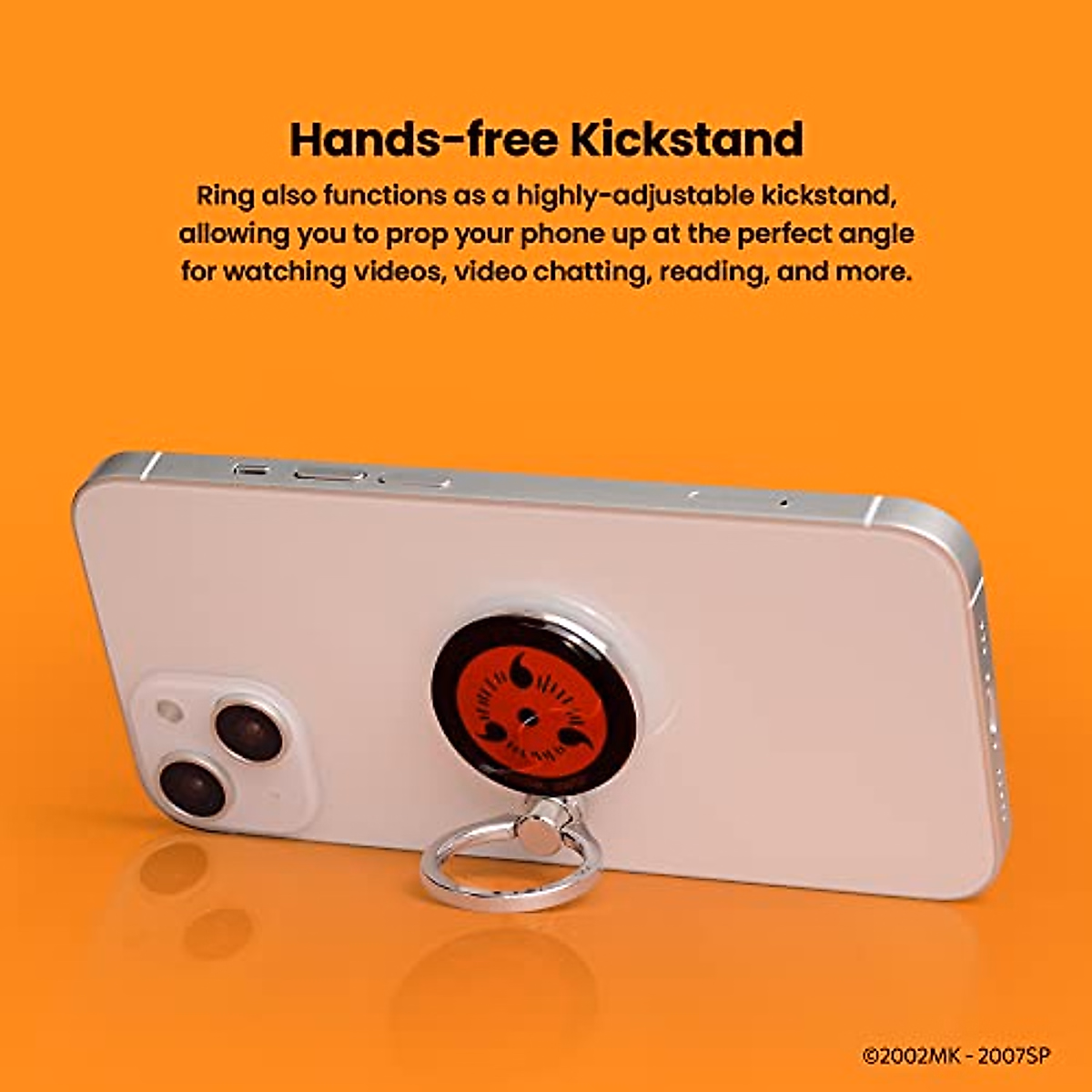 iFace Naruto Shippuden Anime Licensed Universal Smartphone Ring Holder Kickstand Accessory – Stick On Phone Stand/Hand Gripper Compatible with iPhone, Samsung Galaxy, etc. - Sharingan Symbol