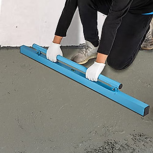 VEVOR Concrete Screed, 48" Aluminum Screed Board, Concrete Screed Tool with Built-in Leveling Vial, Lightweight Concrete Screed Board with Comfortable Handle and Plastic Shovel for Construction