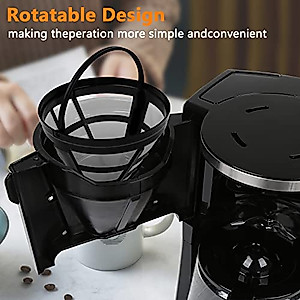 Gardcare 10-Cup Coffee Maker: 24-hour Programmable Coffee Machine, Smart Touch Screen, Stainless Steel Glass Carafe Pot with Brew Strength Control, Automatic Anti-Drip System, Black