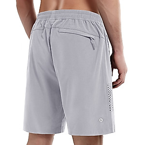 HIFEOS Mens Athletic Shorts -Running, Tennis Gym Workout Shorts for Men 5"/7"/9"- Comfort, Lightweight, 3 Zippered Pockets