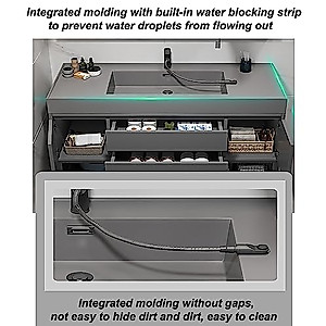 Small Bathroom Vanity,Bathroom Vanity with Sink Vanity Cabinet,Modern Undermount Small Single Bathroom Cabinet Set,Small Bathroom Vanity Wall Mounted,with Ceramic Sink ( Color : Wall cabinet , Size :