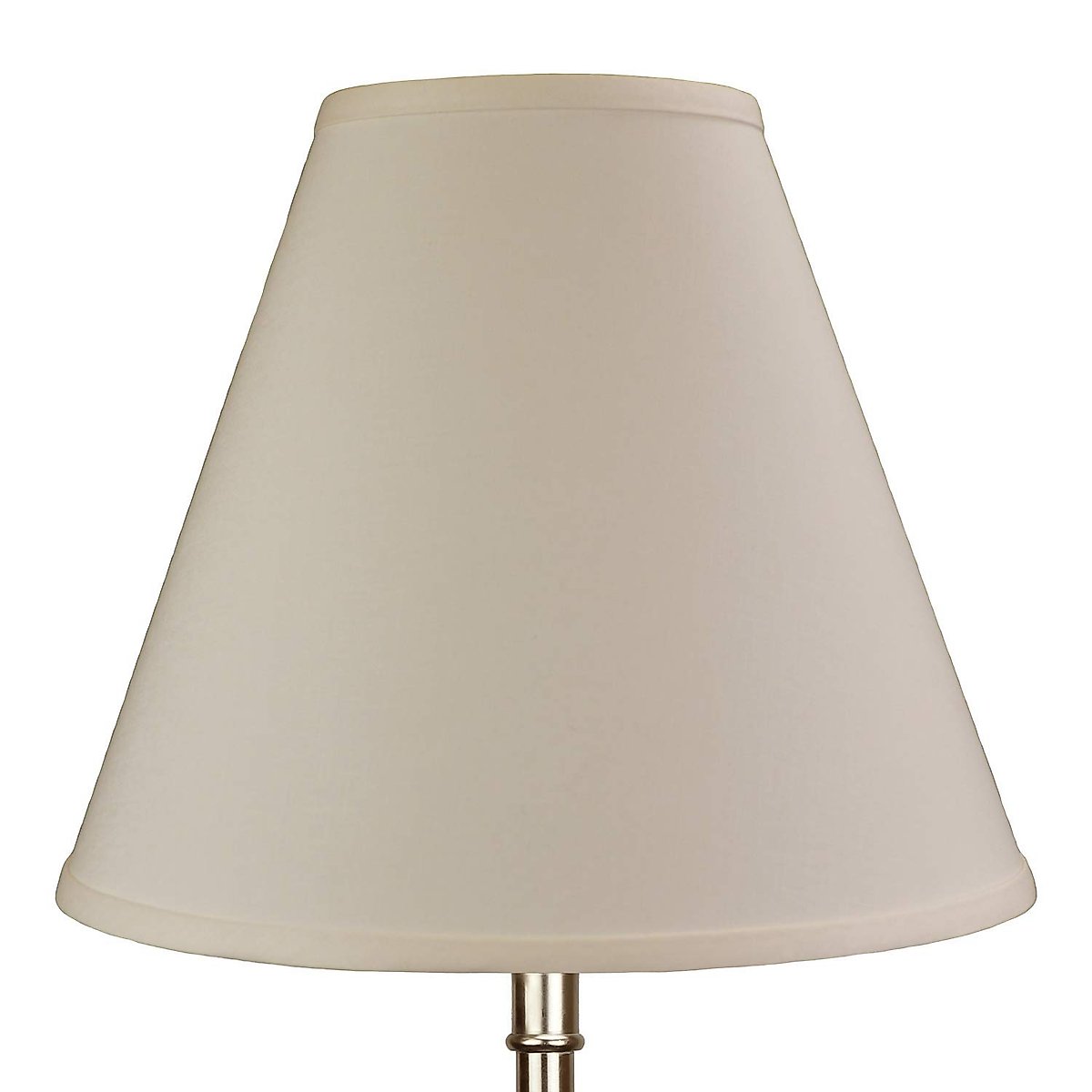 FenchelShades.com 6" Top Diameter x 14" Bottom Diameter x 12" Slant Height Fabric Barrel Lampshade Spider Attachment (Linen Ivory)
