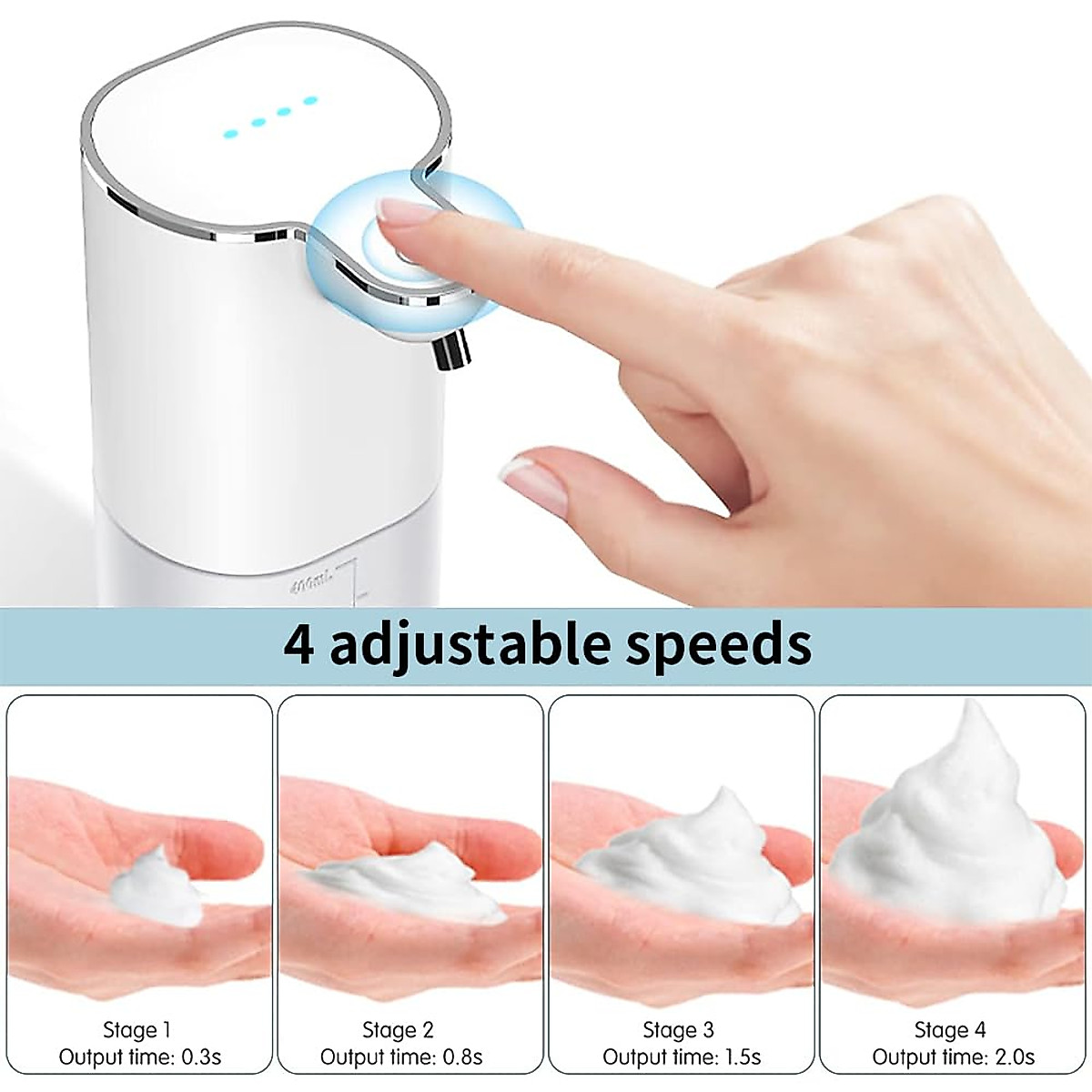 Automatic Soap Dispenser - Automatic Foam Hand Soap Dispenser, No-Touch Foam Soap Dispenser, 13.5 oz/400ml Wall Mountable - for Bathroom Kitchen Hand Soap Dispenser