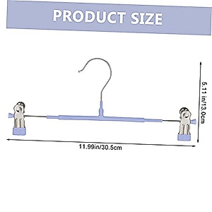 Alipis 5pcs Double Clip Skirt Pants Hanger Multifunctional Pants Rack Trousers Rack Trousers Rack Household Trousers Rack Trousers Rack No Trace Stainless Steel Blue Coat Hanger