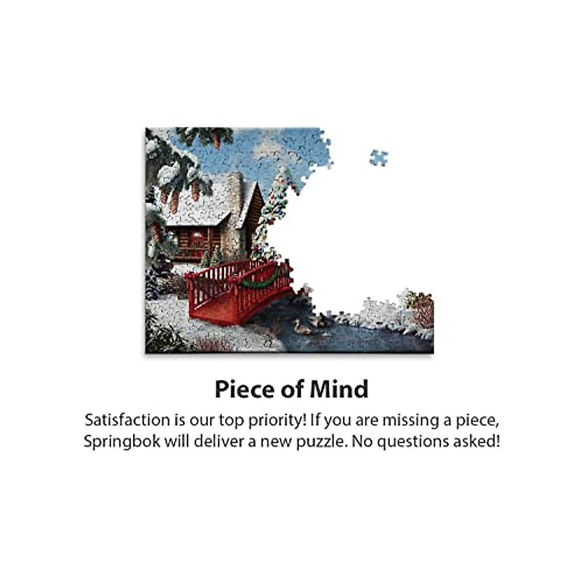 Springbok 500 Piece Jigsaw Puzzle Winter's Home - Made in USA