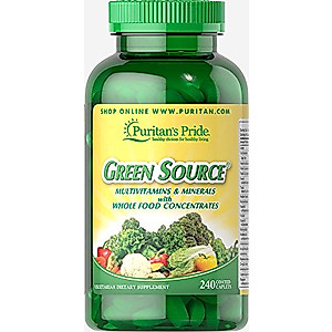 Puritans Pride Green Source Multivitamin and Minerals, 240 Count