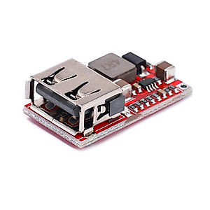 Teyleten Robot DC-DC Buck Converter USB Car Charger Step Down Module 6-24V 12V/24V to 5V 3A Power Supply Module Efficiency 97.5% 10pcs
