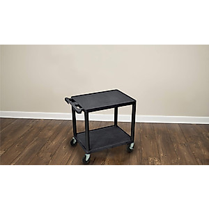 Luxor LP26-B 26" H AV Cart - Two Shelves