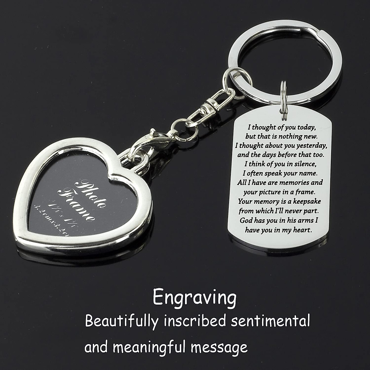 HUTIMY Memorial Jewelry for Loss of Father Mother Dad in Heaven Gift for Daughter Son Lose Jewelry Sympathy Keychain