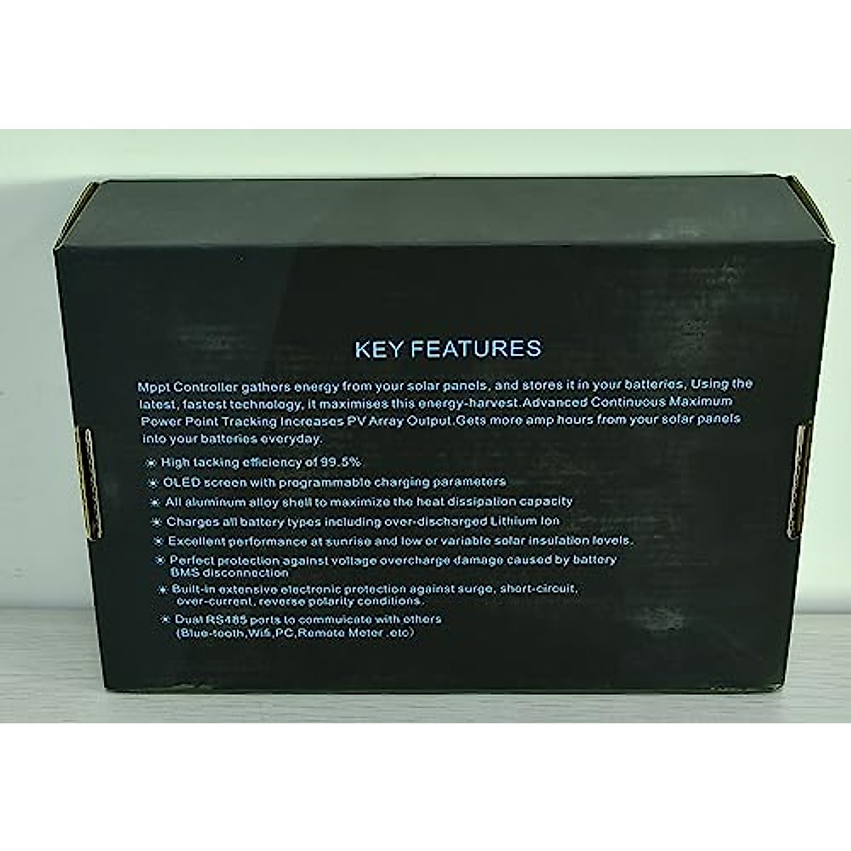 ECO-WORTHY 40A MPPT Solar Charge Controller 12V/24V DC Input & Digital OLED Display & Temp Sensor & Negative Ground, 99% Charging Efficiency Solar Regulator for Lithium, Sealed and Flooded Battery