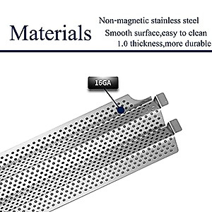 Boloda Grill Parts Replacement, 4pc Stainless Steel Heat Plate Shield for Model Viking VGBQ 30 in T Series, VGBQ 41 in T Series, VGBQ 53 in T Series, VGBQ30, VGBQ41, VGBQ53, Tamer Burner Cover