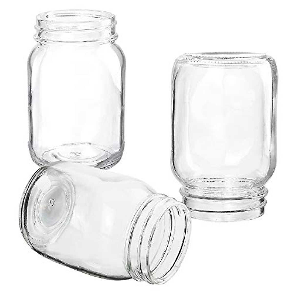 KAMOTA Mason Jars 18 oz With Regular Lids and Bands, Ideal for Jam, Honey, Wedding Favors, Shower Favors, Baby Foods, DIY Spice Jars, 12 PACK, 20 Whiteboard Labels Included