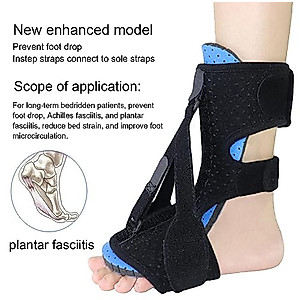 VIDECOR Plantar Fascia Night Splint,Soft Breathable Plantar Fascia Boot Night Splint Sock - Adjustable Foot Stretcher for Achilles Tendonitis, Drop Foot Brace for Right or Left Foot,C