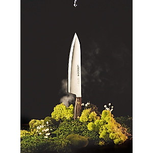 ARCOS Chef Knife 8 Inch Stainless Steel. Professional Kitchen Knife for Cooking. Ovengkol Wood Handle 100% natural FSC and 210 mm Blade. Series Nordika. Color Brown.