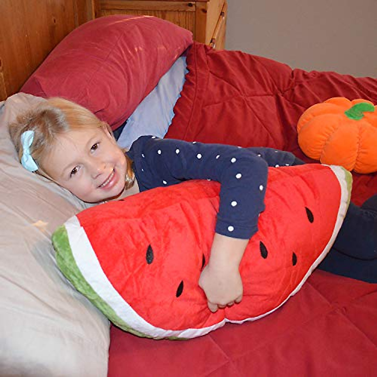 Watermelon Pillow Kids Stuffed Plush: Girls Melon Slice Throw Stuff Toy