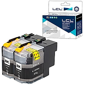 LCL Compatible Ink Cartridge Replacement for Brother LC20E LC20EBK XXL MFC-J5920DW MFC-J985DW MFC-J775DW (2-Pack Black)