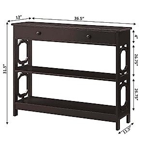 Convenience Concepts Omega 1 Drawer Console Table, Espresso