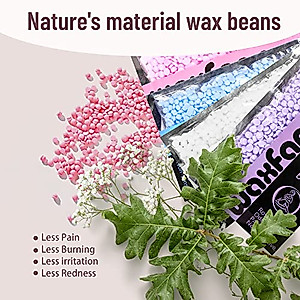 Waxfans Digital Wax Warmer for Hair Removal,Crystal Wax Pot, Waxing Kit for Women and Men ,Wax Kit with Wax Beads for Sensitive Skin,Waxing at Home for Full Body, Cera Para Depilar