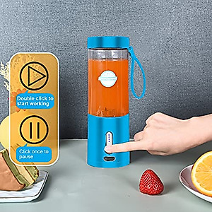 Portable Blender for Shakes and Smoothies, Upgraded 18Oz Portable Blenders with 6 Blades and Type-C Rechargeable, Fruit Veggie Juicer Electric Mini Portable Mixer Cup for Travel Sports Kitchen