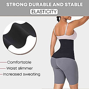 Soo slick Waist Trainer for Women Lower Belly Fat - Weight Loss Compression Tummy Control Belt Plus Size Snatch Me Up Bandage wrap Waist Trimmer Black