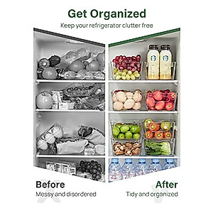 Kootek 28 Pcs Drawer Organizer and 4 Pack Refrigerator Organizer Bins