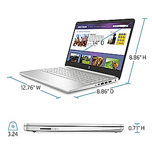 HP 2022 14'' FHD Anti-Glare Micro-Edge Laptop Intel Dual-Core i3-1115G4 16GB DDR4 RAM 512GB M.2 NVMe SSD Intel UHD Graphics USB-C HDMI WiFi AC BT Webcam Fingerprint Windows 11 Pro w/RE Accessories