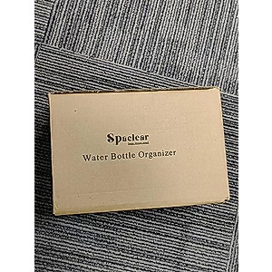 Spaclear 2 Pack Water Bottle Organizer, Stackable Kitchen Pantry Organization and Storage Shelf, Plastic Water Bottle Holder for Cabinet Fridge Organizer and Storage, Tumbler Mug Cup Organizer