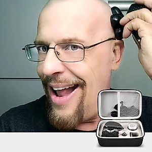 Boobowl Head Shaver Case Compatible with Remington Balder Pro Head Shaver, Hair Clipper Storage Holder for Telfun/for Vsmooth Bald Men's 5-in-1 Trimmer, Blades, Nose Trimming and More (Bag Only)