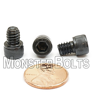 MonsterBolts - 1/4"-20 x 5/16" Socket Head Screws, ASTM A574, Alloy Steel, Black Oxide, 50 Pack