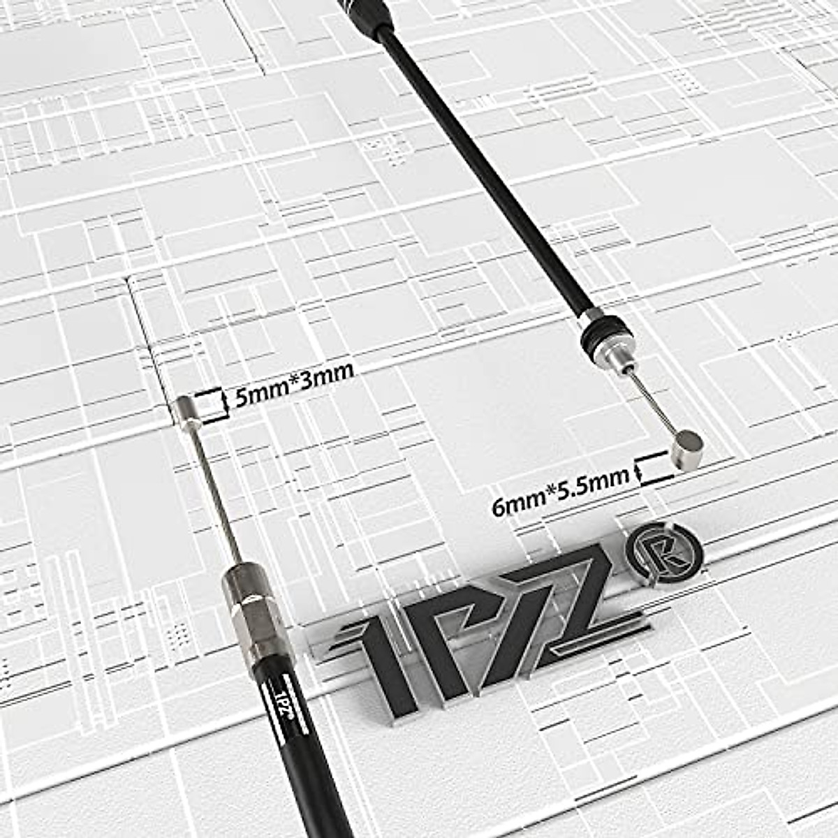 1PZ TA1-S22 Heavy Duty 7/8'' 22mm Thumb Throttle Cable Accelerator Handle Assembly For 50cc 70cc 90cc 110cc 125cc 250cc 4 Wheeler ATV Quad Go Kart Baja Mini Pit Bike