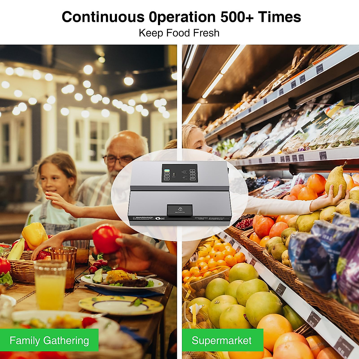 Ecojoy 12" Commercial Vacuum Sealer Machine V9100, 5 Modes Food Sealer Vacuum Continuously Uses 500+ Times Without Overheating, 85kpa Stainless Vacuum Sealer Food Sealer for Food Storage