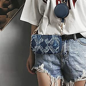 MARCO M KELLY Small Crossbody Bags for Women Multipurpose Lightweight Shoulder Handbag with Coin Purse 3pcs Set, Denim Blue