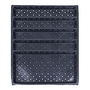 Cabilock 5Pcs Tray Plant Starter Tray Plastic Plants Garden Propagator Tray Plastic Propagation Tray Plastic Growing Tray Plastic Pallet Plastic Germination Tray Dome Sprout Plate