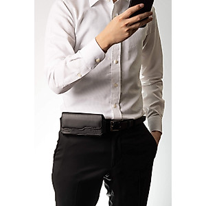 DeBin Holster for iPhone 14, 14 Pro, 13 Pro, 13, 12 Pro, 11, XR, Galaxy S22, S21, S20, S10, Google 7, Belt Case with Belt Clip Cell Phone Belt Holder Pouch Cover (Fits Phone with Otterbox Case) Black