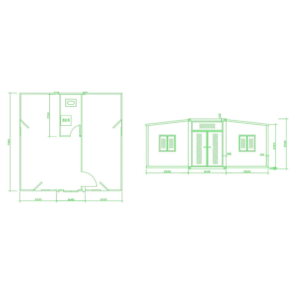 Generic Portable Prefab Tiny Home: 13x20 ft Mobile Expandable House for Versatile Use, Including Hotel, Office, Shop, and More, with Restroom Included (40x40 (Restroom Included)), MPADZ2024RR