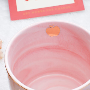 Duneach Luspan Teacher Gift - Teacher Appreciation Gifts - Best Gifts for Teachers - Best Teacher Gifts for Women - Pink Marble Ceramic Coffee Mugs 11.5oz and Lid